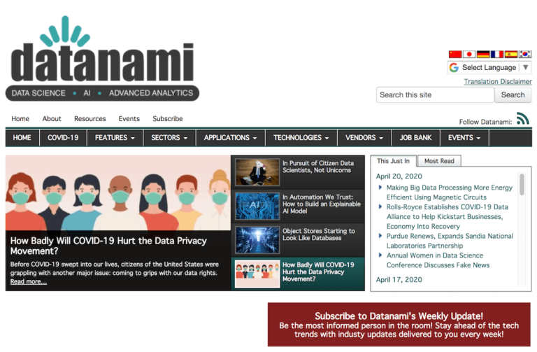 TOP 25 Artificial Intelligence and Big Data News Publications